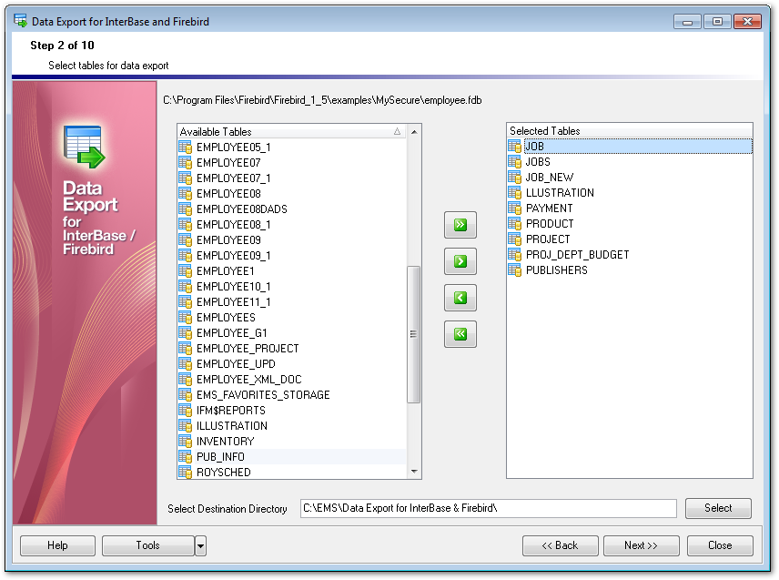 Online Documentation For Data Export For Interbasefirebird Sqlmanager
